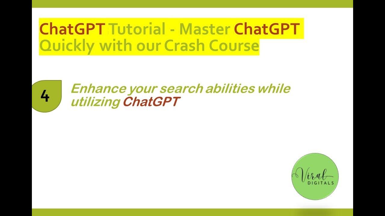 Chatgpt Course Enhance Your Search Abilities While Utilizing Chatgpt Crash Course For