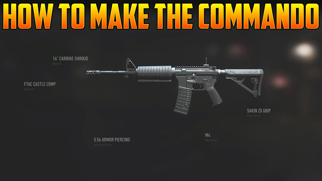 Modern Warfare II (MW2 2022) | How to make the M4 COMMANDO from BLACK ...