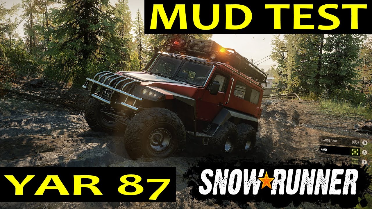 SnowRunner YAR 87 See modifications and MUD TEST - YouTube