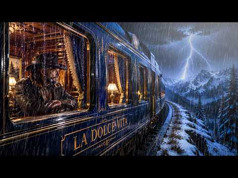 Night Steam Train Ride in a Thunderstorm – Arthur Falls Asleep | Relaxing Winter Rain | RDR2 ASMR