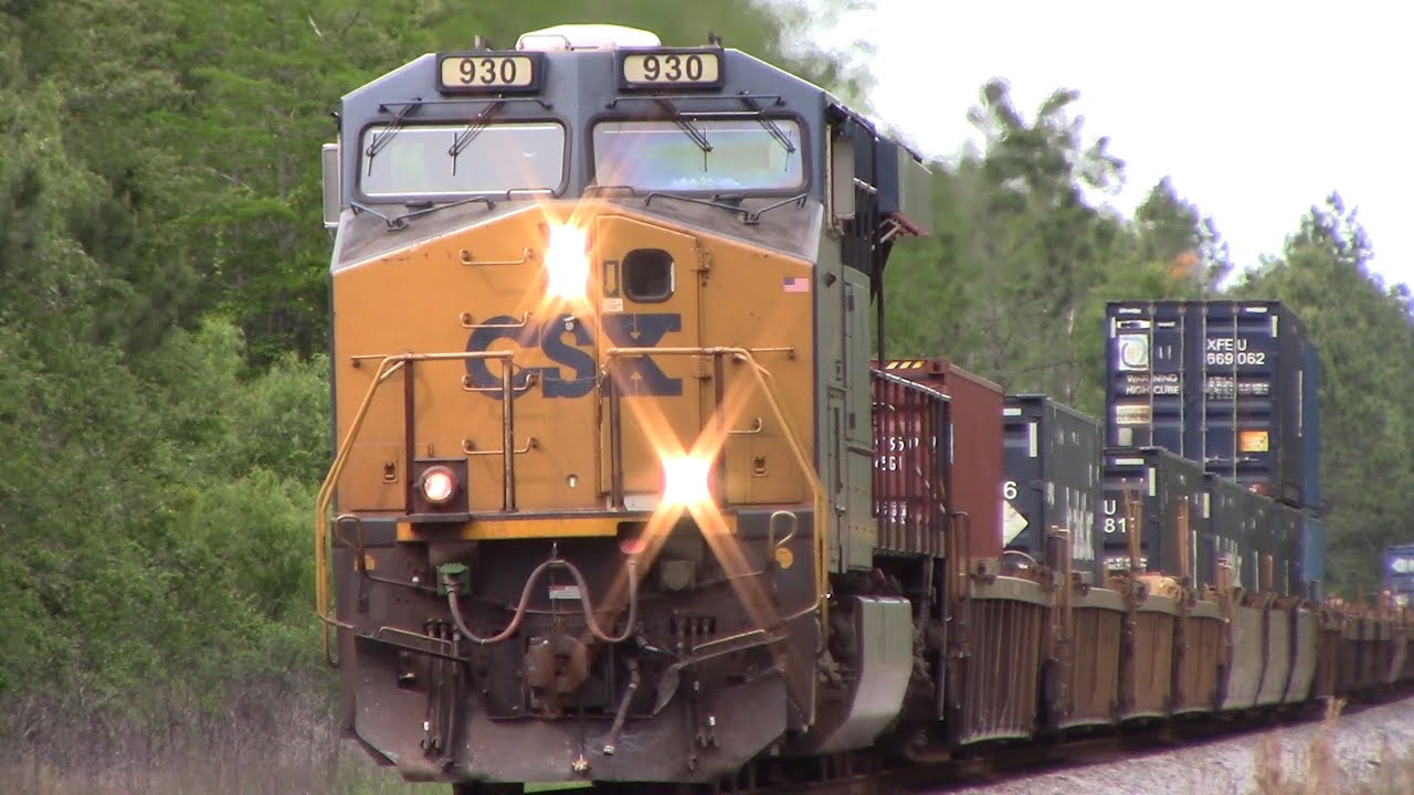 CSX 930 leads CSX I037-01 near Winokur, GA 4/2/23 - YouTube