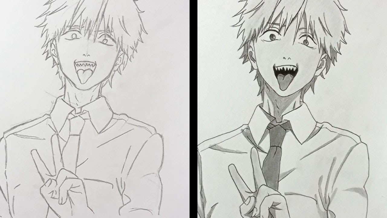 How to draw DENJI from Chainsaw Man step by step - YouTube