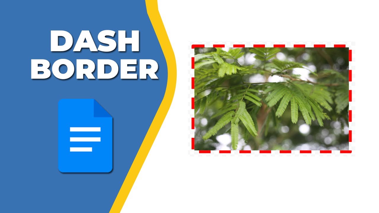 how to add a dash border to the image in Google Docs - YouTube