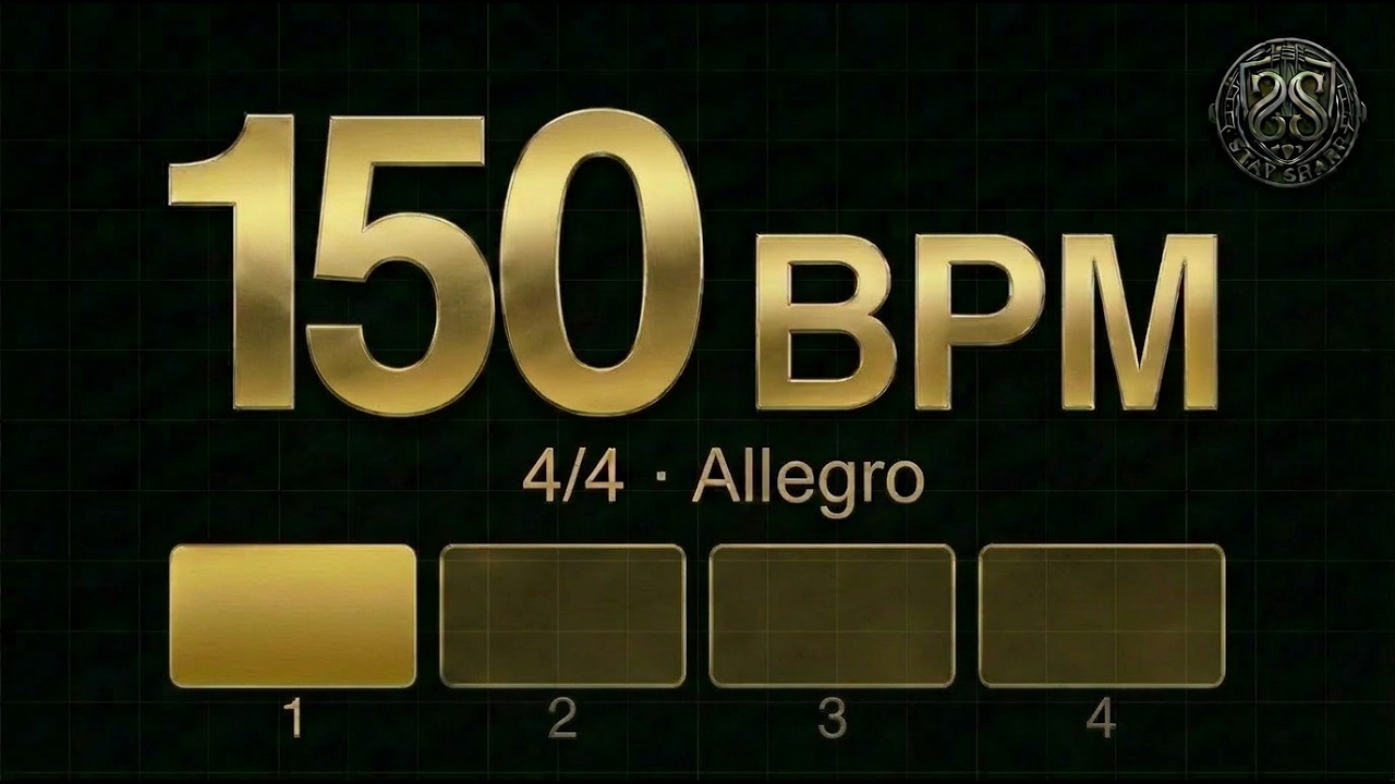 150 BPM Metronome | 4/4 Time Signature | Allegro (Fast) - YouTube
