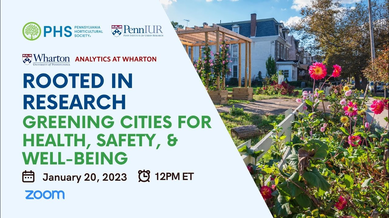 Rooted in Research: Greening Cities for Health, Safety, and Well-Being ...