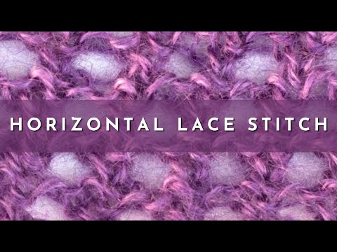 How to Knit the Horizontal Lace Stitch - YouTube