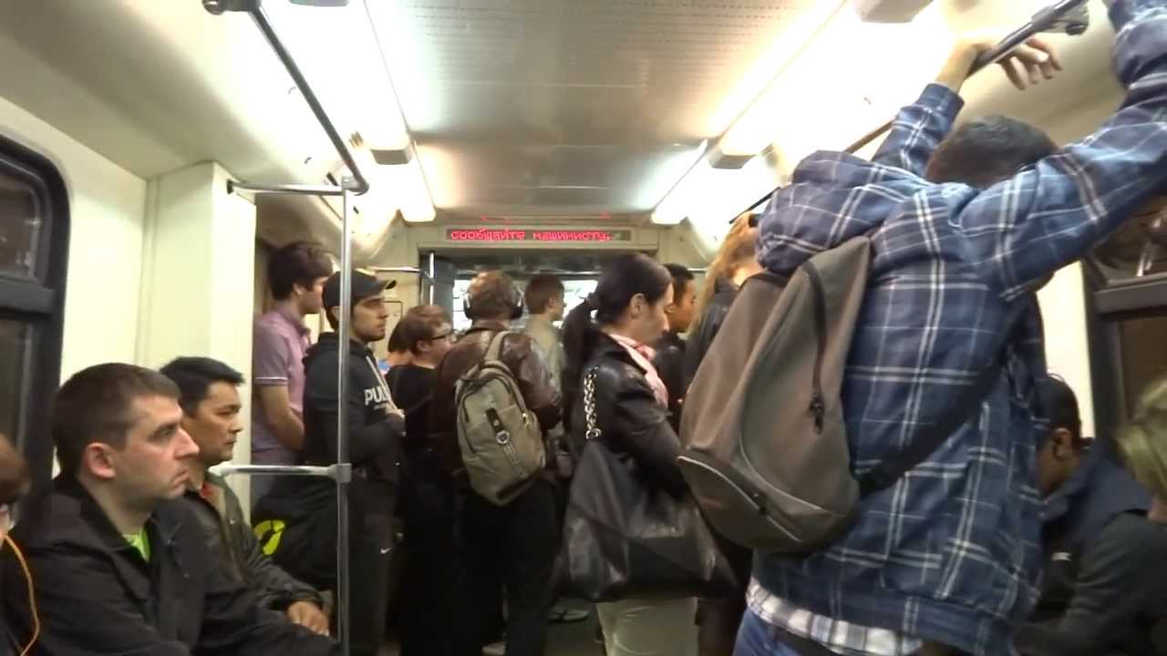 Trip on the subway in Moscow, Russia Москва, Россия - YouTube