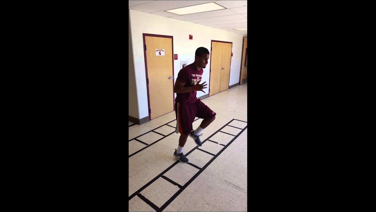 Warm-up Ladder routine #10 High Knee Side shuffle - YouTube