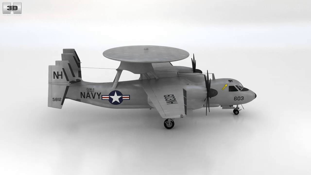 Northrop Grumman E-2 Hawkeye 3D model by 3DModels.org - YouTube