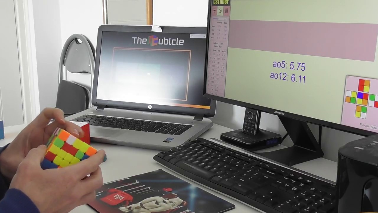 Cubing at Home - Online Comp - 5x5x5 - 2:06.83 average - YouTube