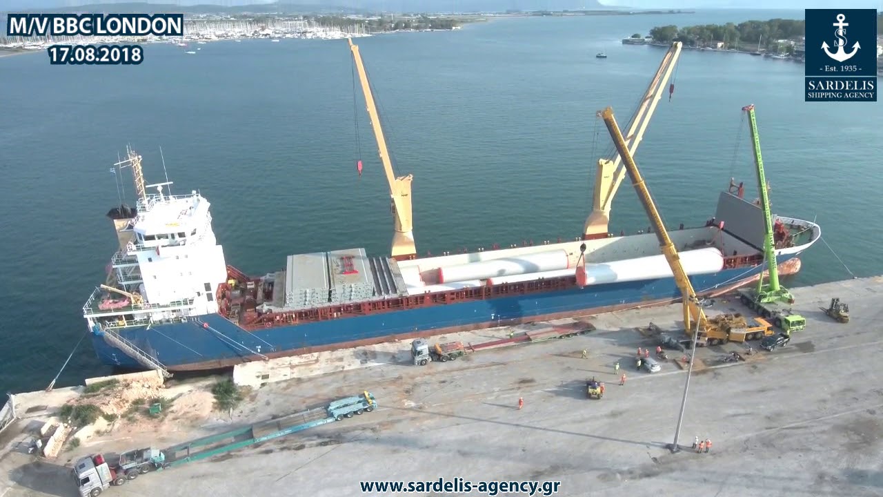 MV BBC LONDON - Dicharging operations at Preveza port on 14/15/16/17 & 18.08.2018 - YouTube
