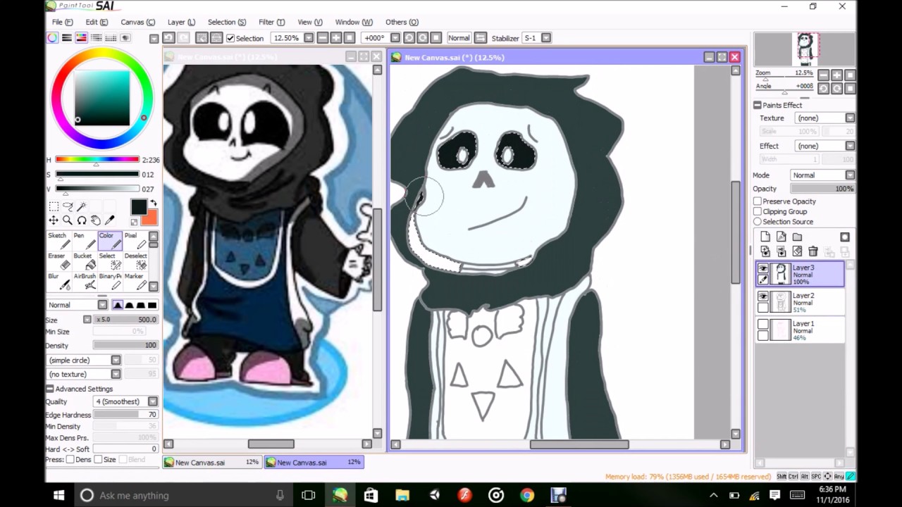 Altertale Sans Speedpaint! (My first speedpaint) - YouTube