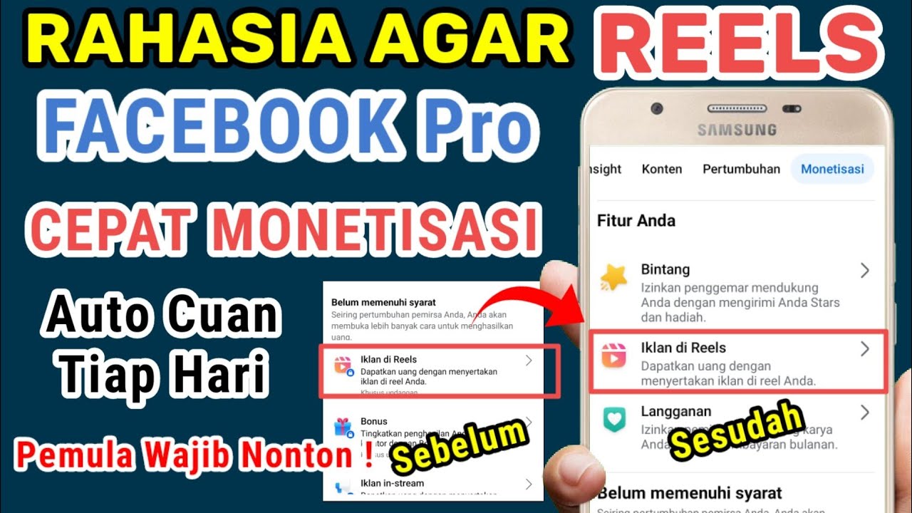 CARA CEPAT MONETISASI REELS FACEBOOK PRO, CARA CEPAT MONETISASI IKLAN ...