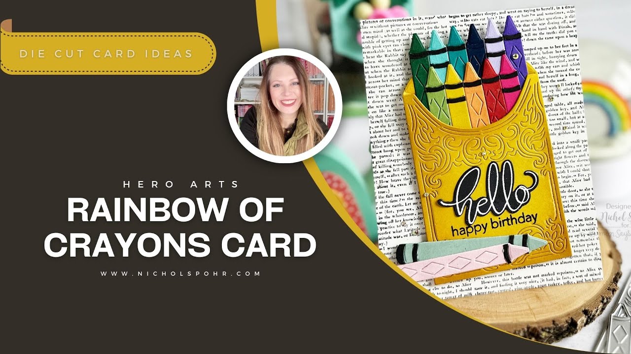 Create a RAINBOW of Colors with Handmade Crayons on a Card! (Hero Arts ...