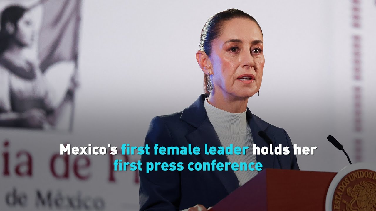 Mexico’s first female leader holds her first press conference - YouTube