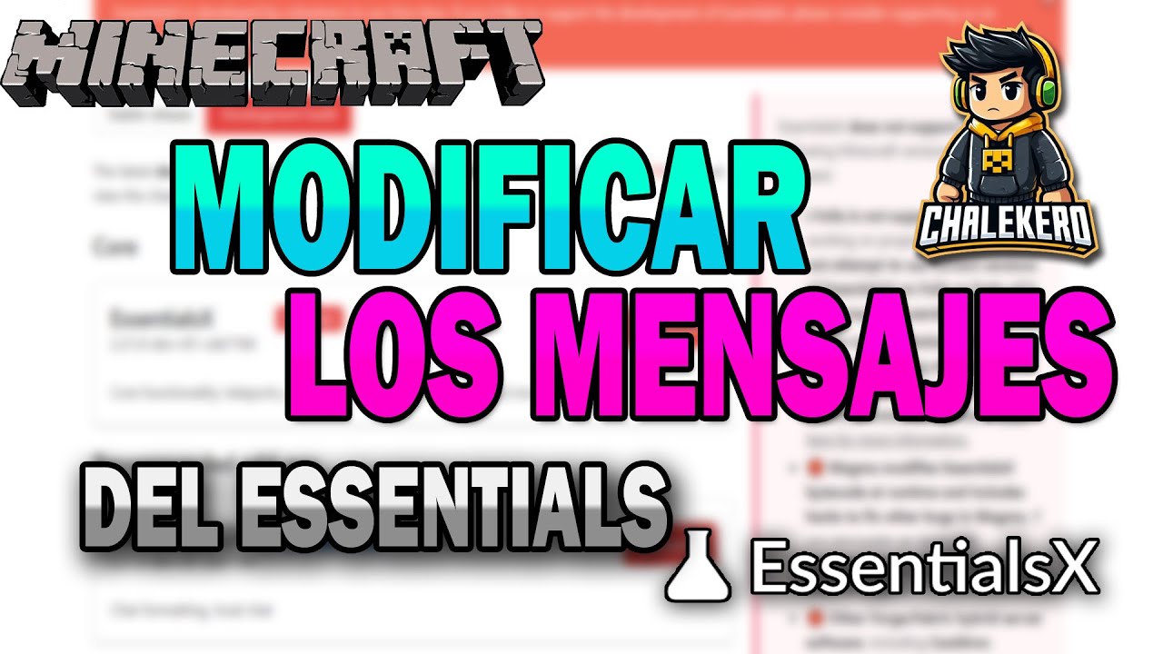 MINECRAFT: CONFIGURAR LOS MENSAJES DEL PLUGINS ESSNTIALSX - YouTube