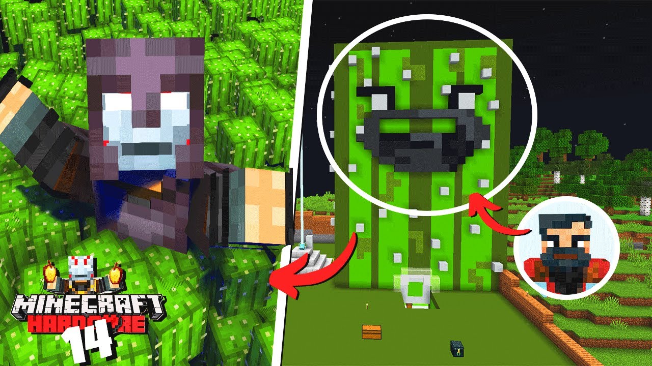 I Build A Mega Cactus Farm In Hardcore Minecraft - YouTube