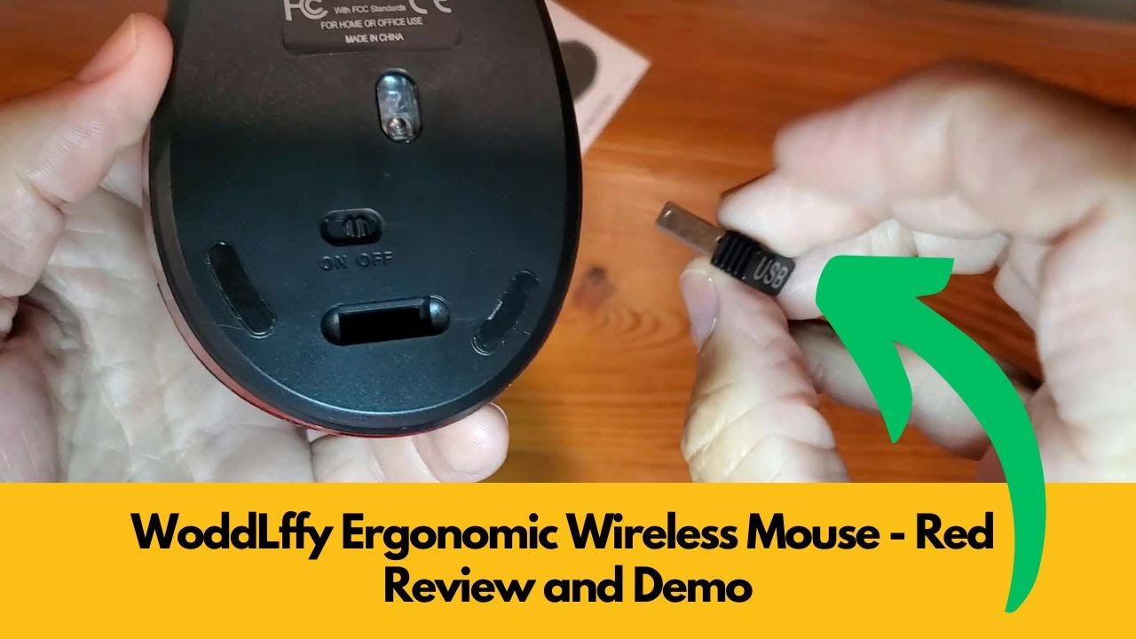 WoddLffy Ergonomic Wireless Mouse - Red | Review and Demo - YouTube