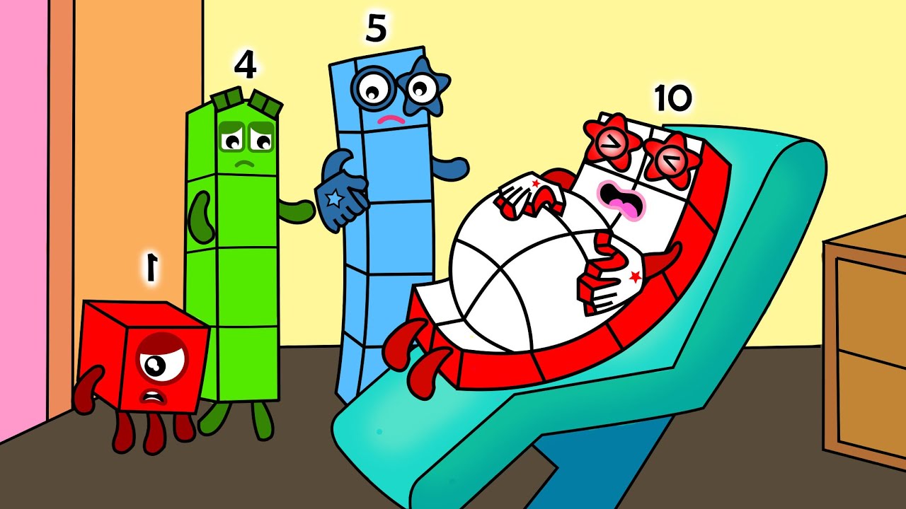 Numberblocks 4 call doctor NB 10 needs treatment - Numberblocks Fanmade ...