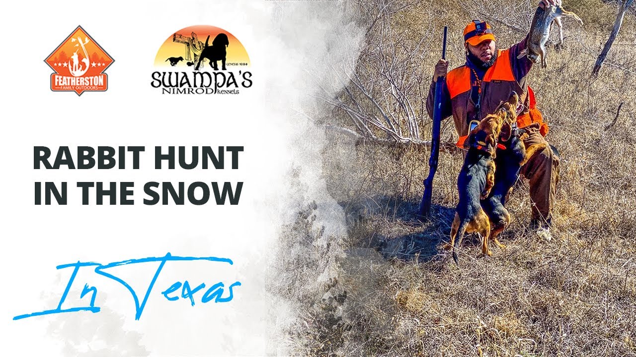 Texas Rabbit Hunt In The Snow - YouTube