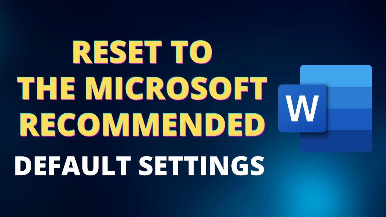 How To Reset To The Microsoft Recommended Default Settings YouTube how-to-reset-to-the-microsoft-recommended-default-settings-youtube