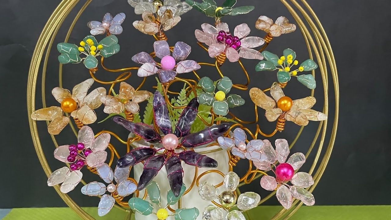 DIY Flower Crystal Stones (水晶艺术) - YouTube