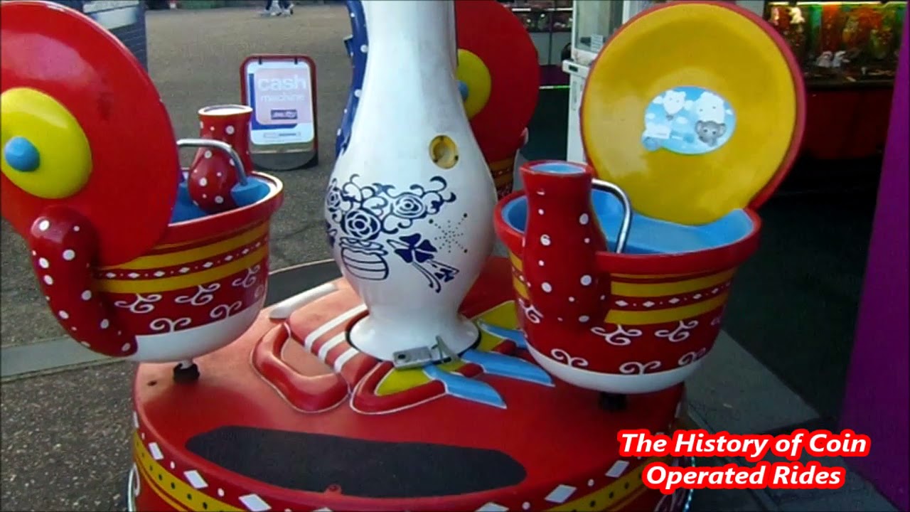 2000s Coin Operated Roundabout Kiddie Ride - Coffee Cup Carousel - YouTube