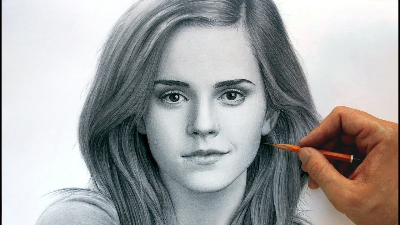 Drawing Emma Watson - YouTube
