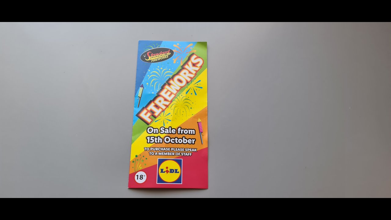 Lidl Supermarket Fireworks Leaflet 2024 Bonfire Night UK - YouTube