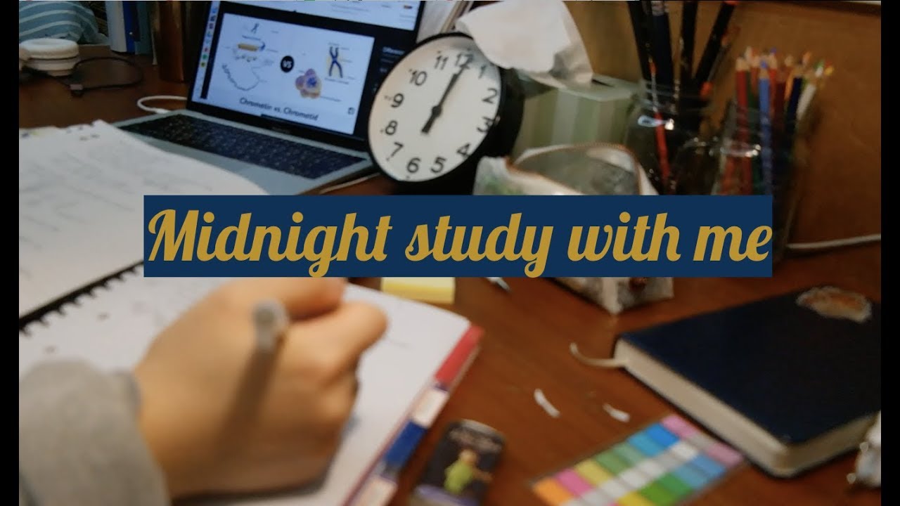 international student’s midnight study with me 🌙 국제학교 학생과 같이 공부해요 - YouTube