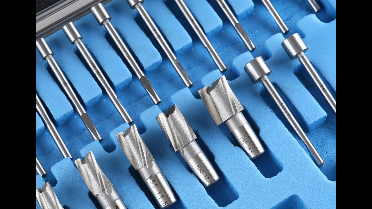 Accusize Interchangeable Pilot Counterbore Using Tips - YouTube