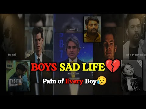 BOYS SAD LIFE 💔 | Pain of Every Boy 😢 | Sad Shayari on Boys’ Life