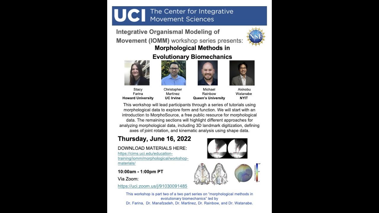 Morphological Methods in Evolutionary Biomechanics (Part 2) - YouTube
