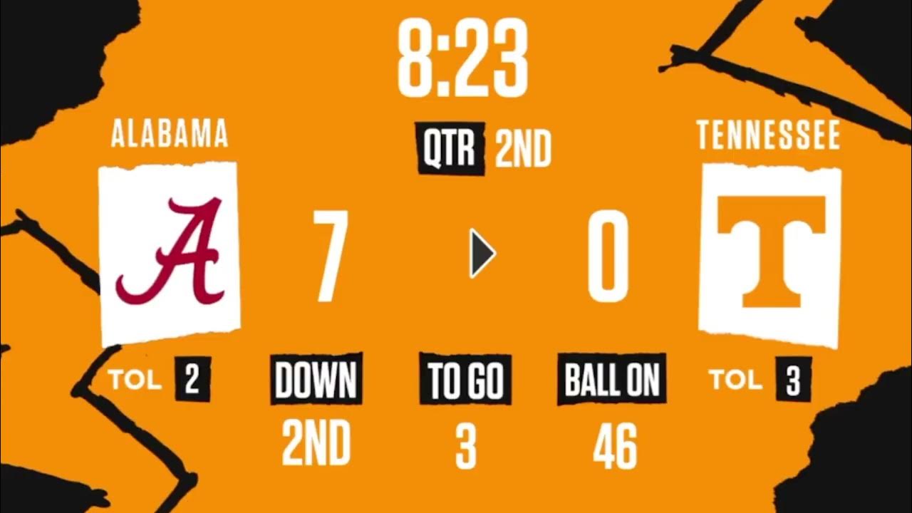 All 22 Vols vs Alabama 2nd Quarter - YouTube
