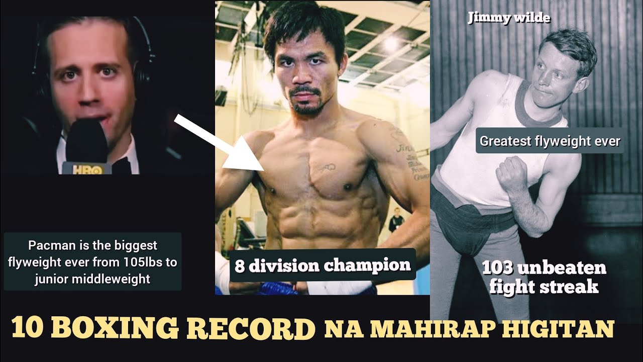 10 BOXING RECORDS NA IMPOSIBLENG MABASAG #mannypacquiao - YouTube