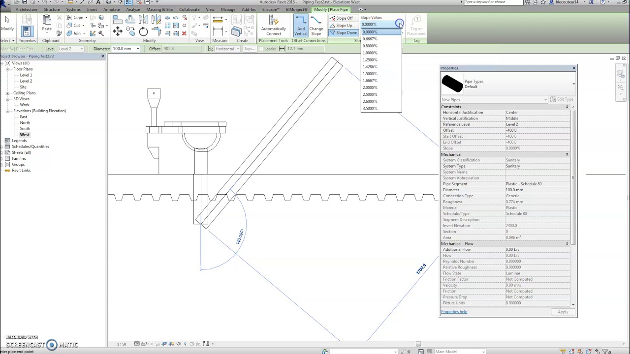 Piping in Revit-Basic sanitary piping for a simple architectural job ...