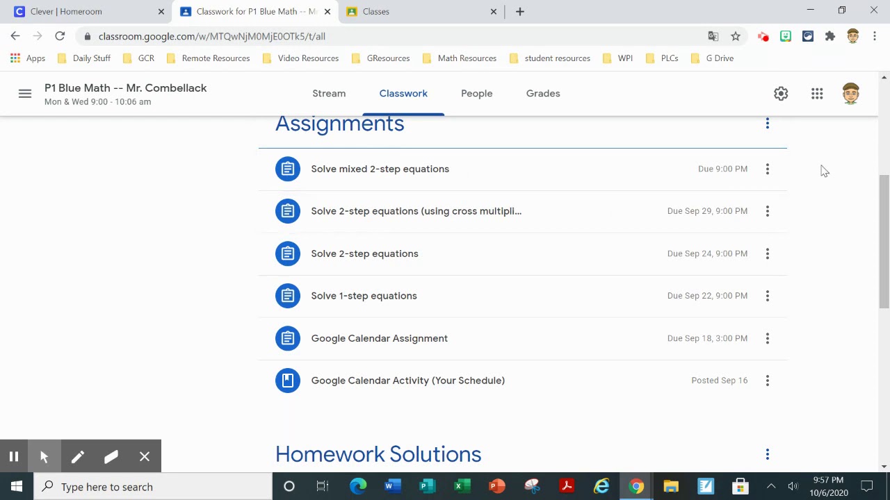Math Google Classroom Tour - YouTube