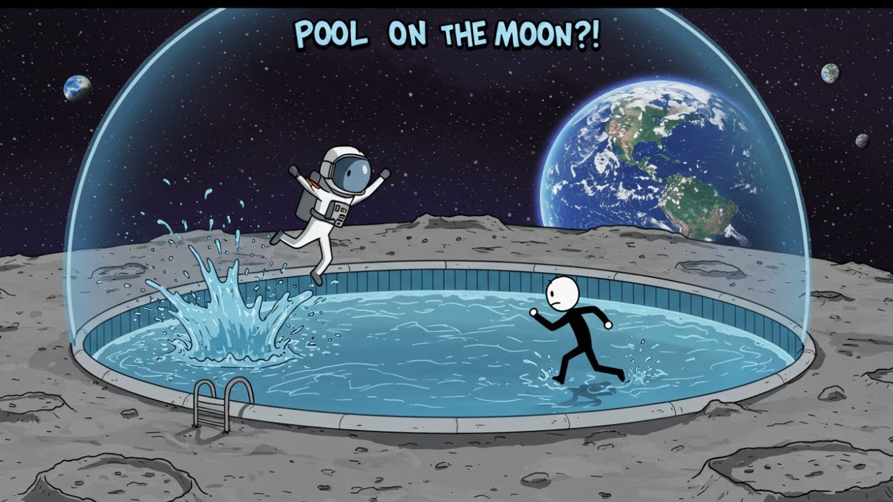 What if we put a pool on the moon? - YouTube