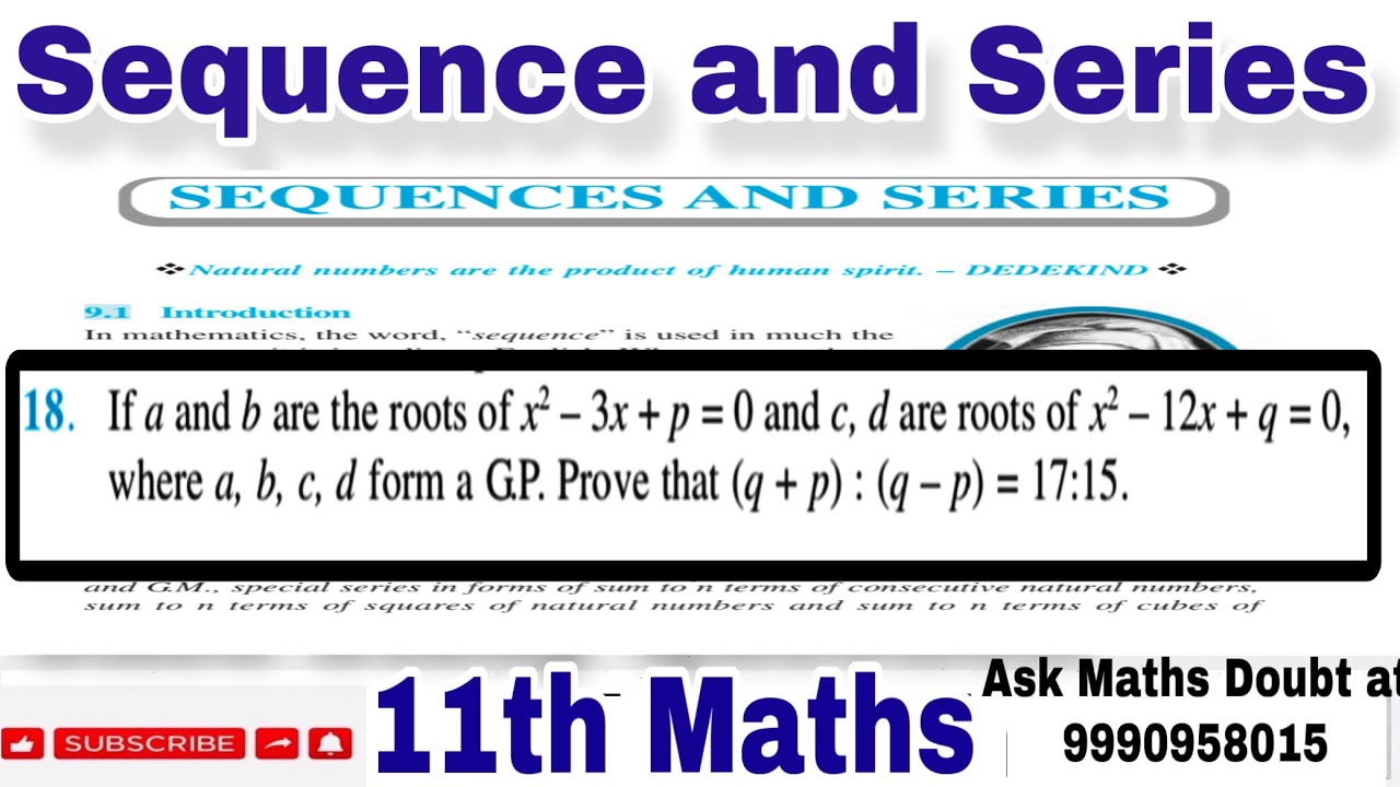 If A And B Are The Roots Of X2 3x p 0 And C d Are Roots Of X2 12x q 0