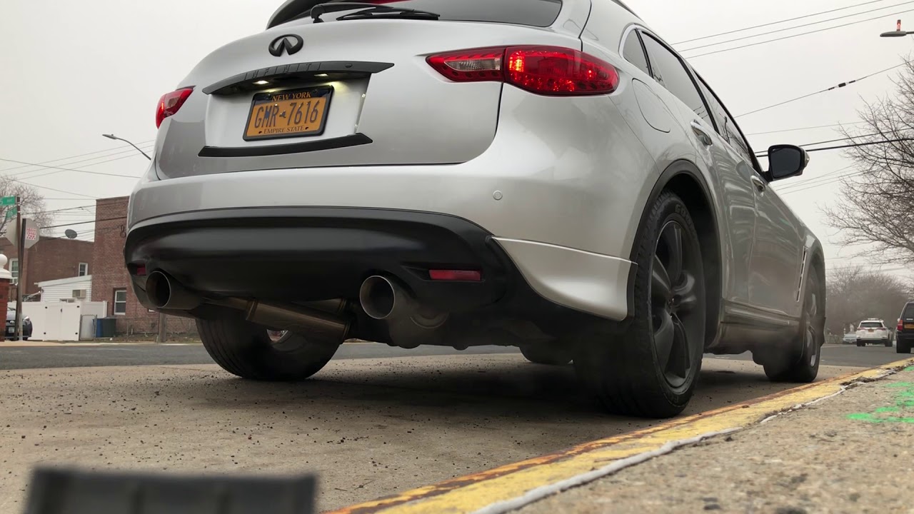 2010 fx35 with ARK grip exhaust - YouTube