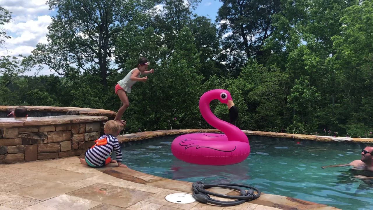 Pool party jump - Holly - YouTube