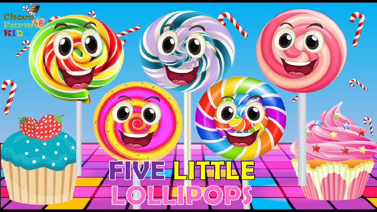Five Little Lollipops | Nursery Rhymes For Kids And Children - YouTube