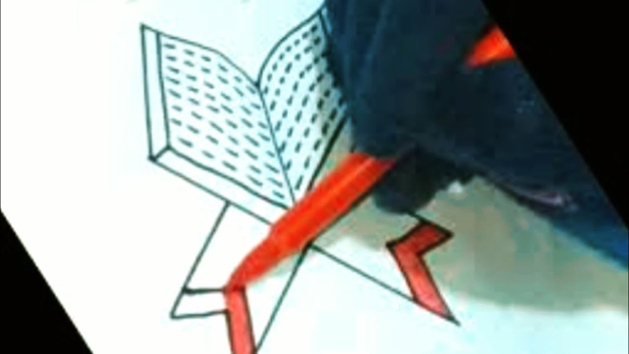 How to draw Quran with X | Al Quran Drawing Tutorial | drawing ...