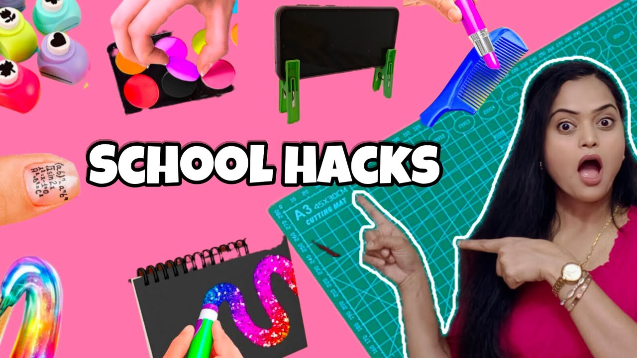 DIYs School HACKS that will make your life easier | school ideas - YouTube