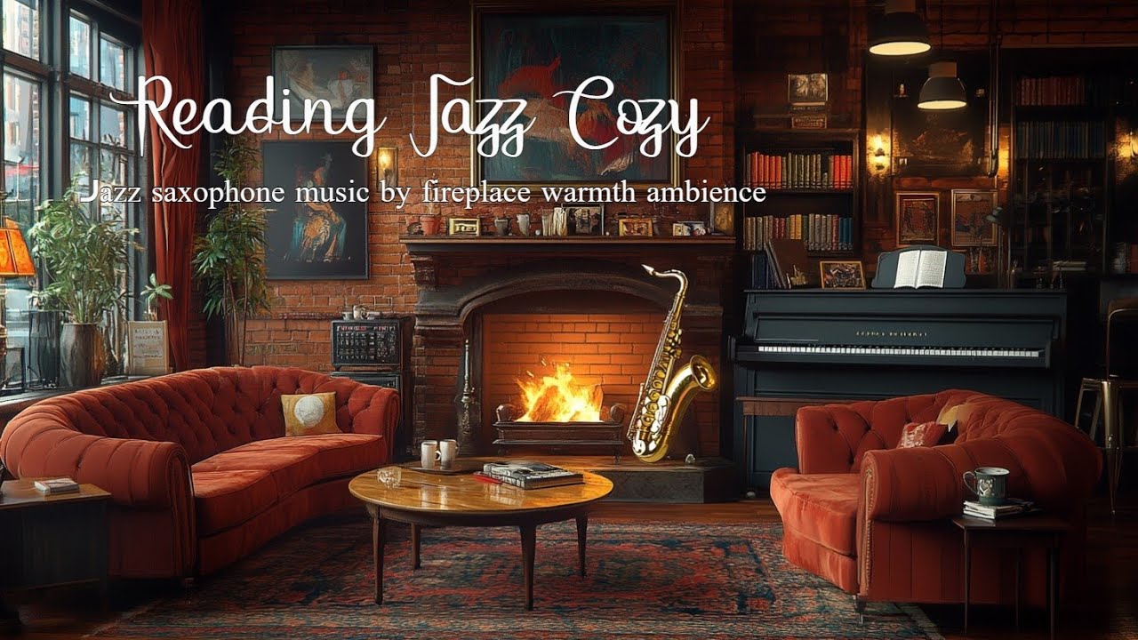Relaxing Jazz Saxophone Music for Coffee Shops - Cozy Fireplace ...