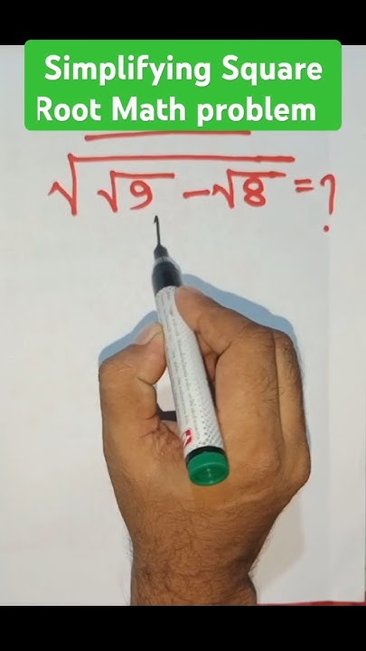 Simplifying Square Root Math Problem .#maths #mathproblem #mathstricks ...