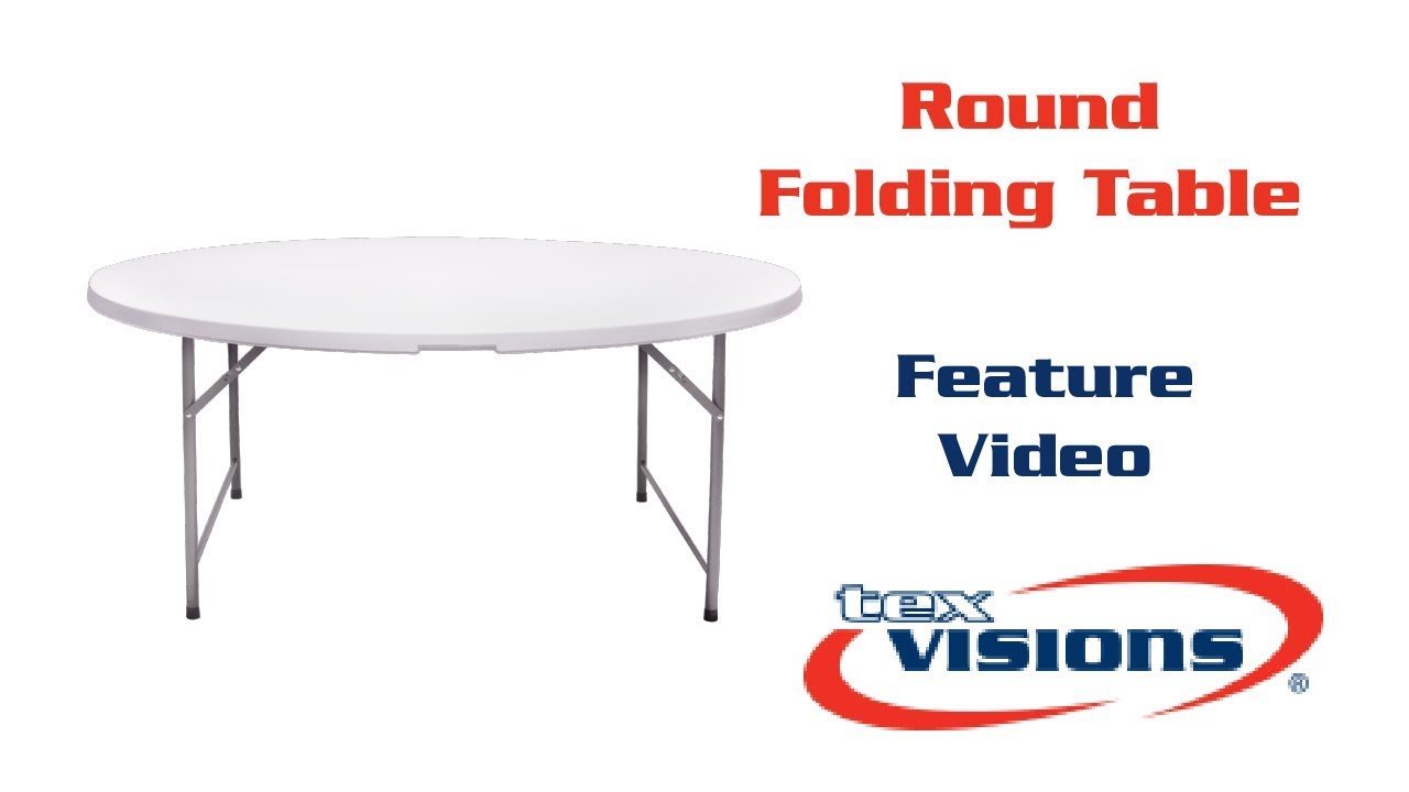 Round Folding Table - Tex Visions - YouTube