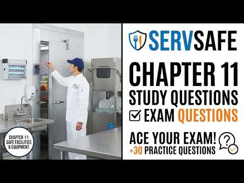 SERVSAFE - CHAPTER 11 STUDY QUESTIONS EXAMQUESTIONS - YouTube