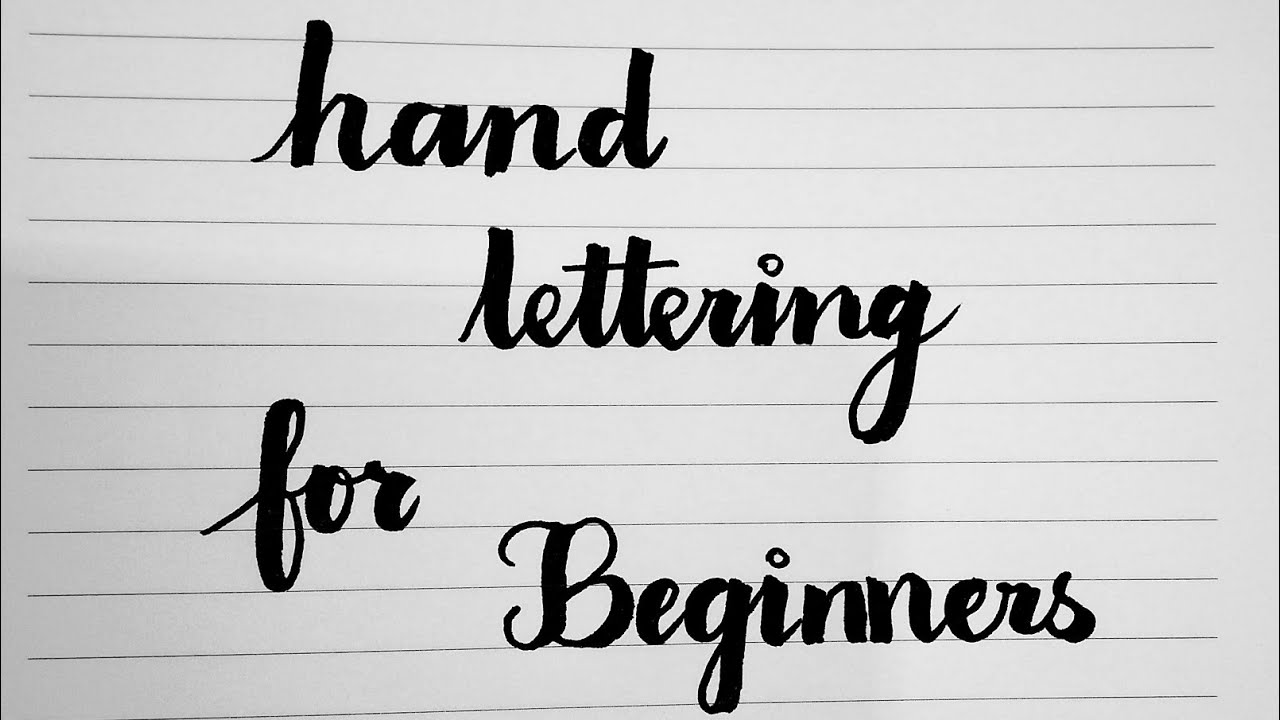 How to do hand lettering for beginners || calligraphy tutorial - YouTube