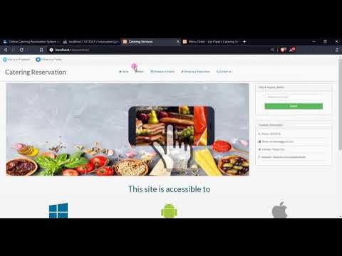 Online Catering Reservation System using PHP Demo - YouTube